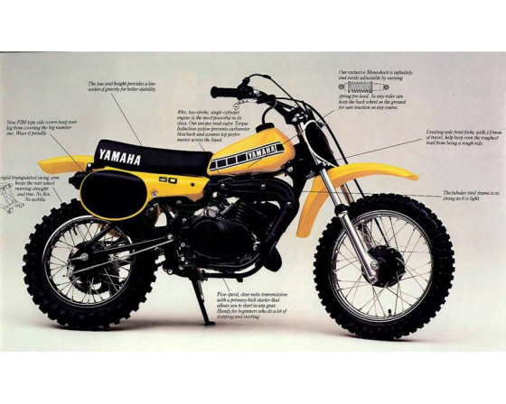 KIT PLASTIQUES YAMAHA YZ50 ET YZ60 1980/1981